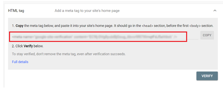 Google console html code | I Do Business